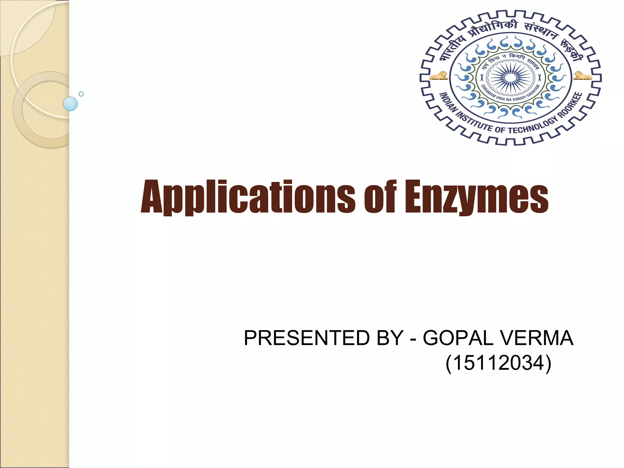 Applications of Enzymes | PDF
