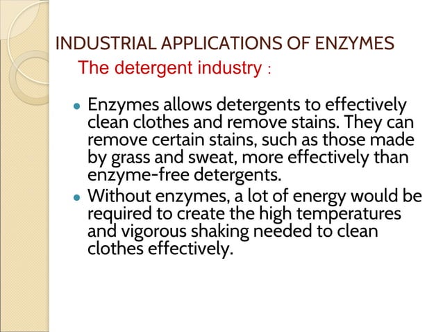 Applications of Enzymes | PDF | Chemistry | Science