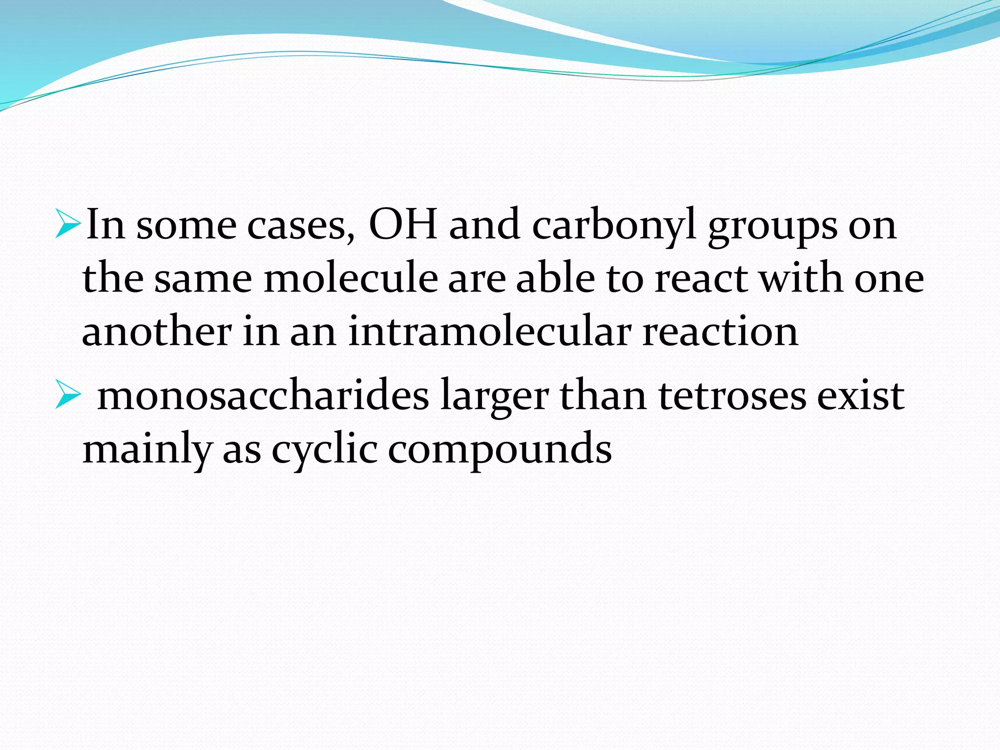 Cyclic Structure Of Monosaccharides Ppt