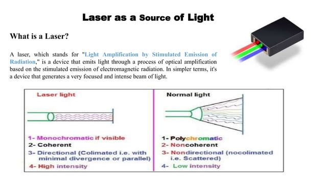 Lamp & Laser as a Source of Light, Detectors, photomultiplier tube ...