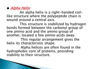 Level of structural organization of proteins in description | PPT
