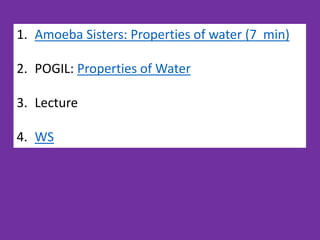 Biochem 1 water notes | PPTX