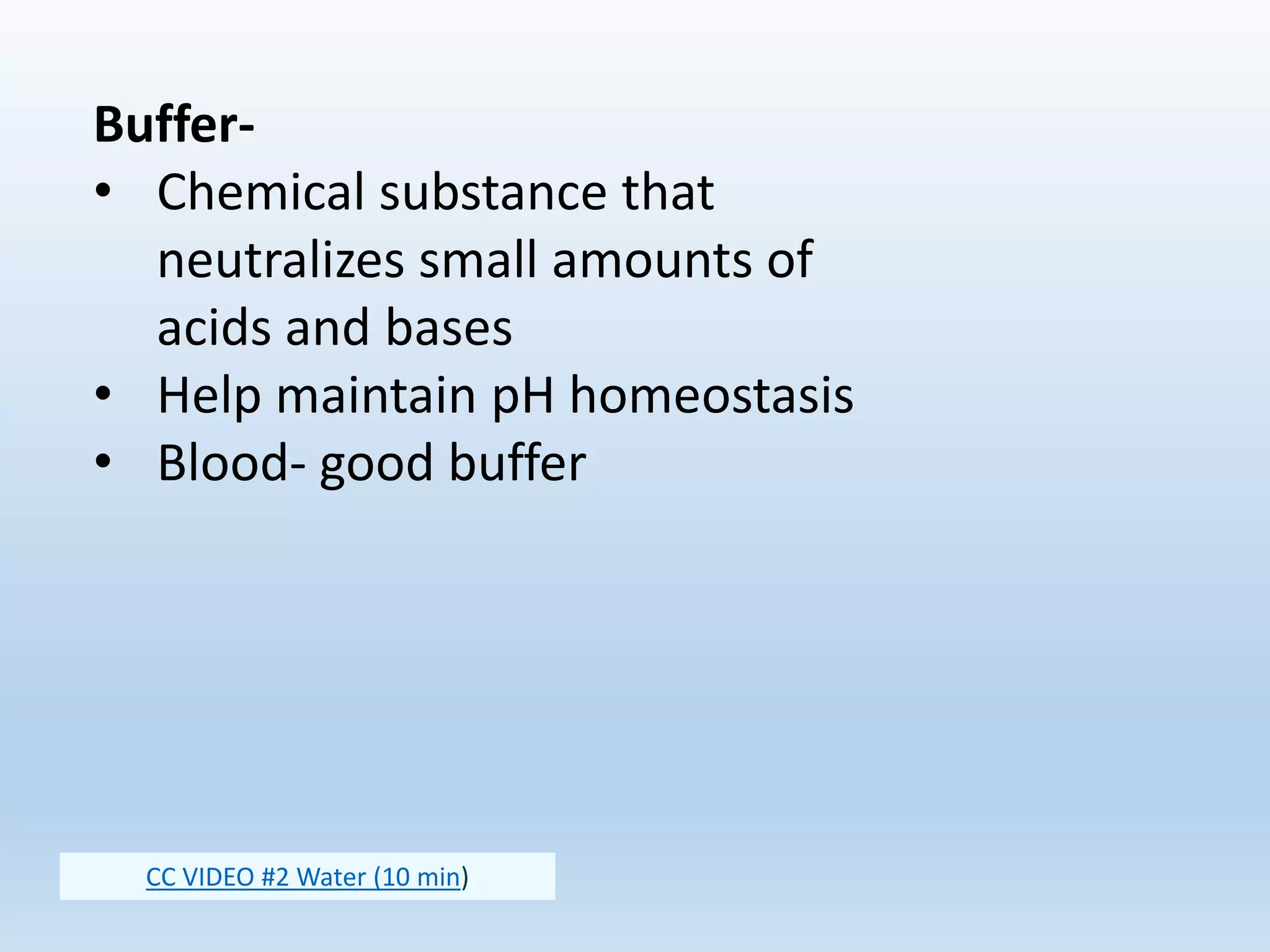 Biochem 1 water notes | PPTX