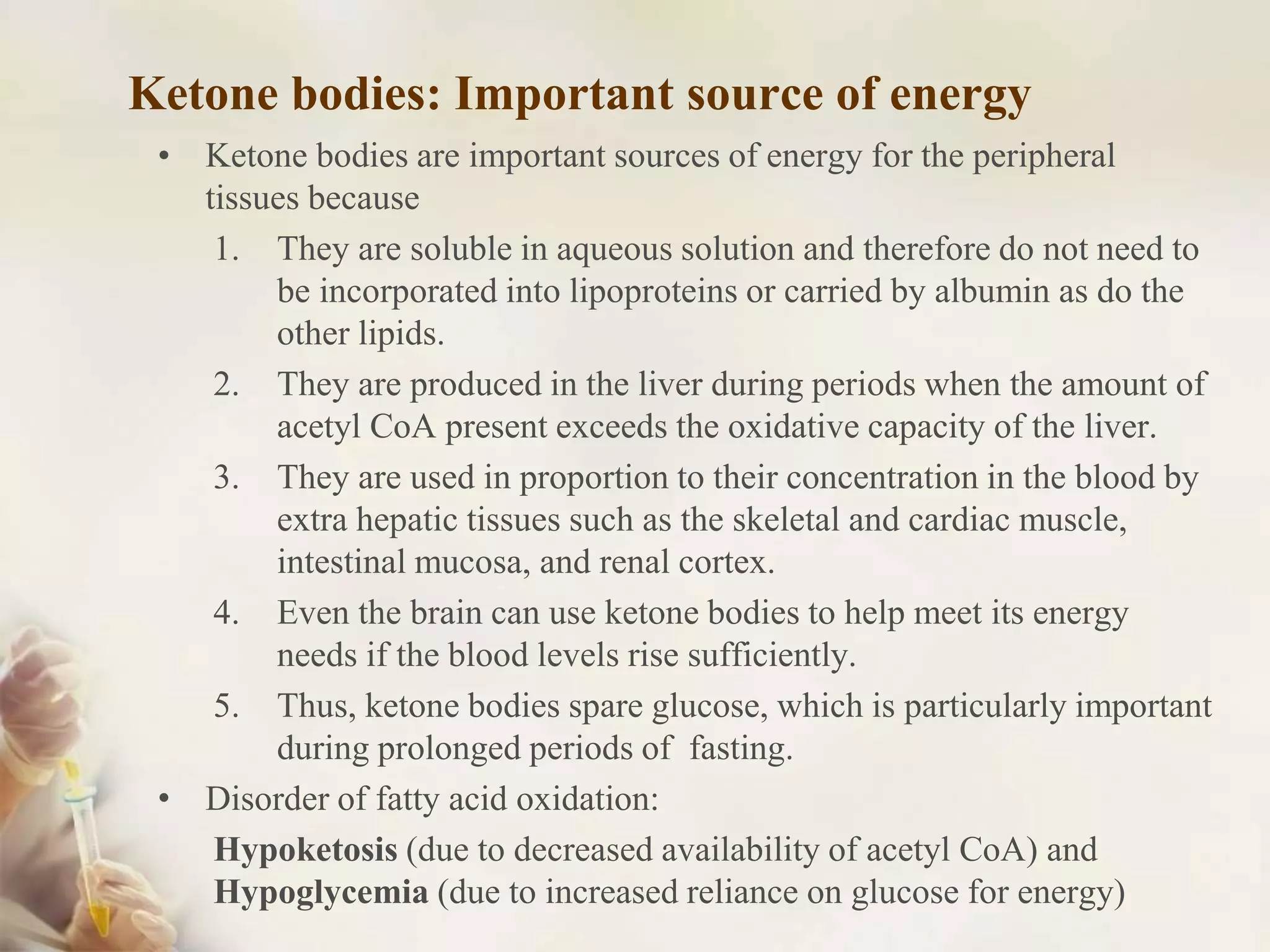 Lipid Metabolism, Energy yield from fatty acid oxidation & ketone ...