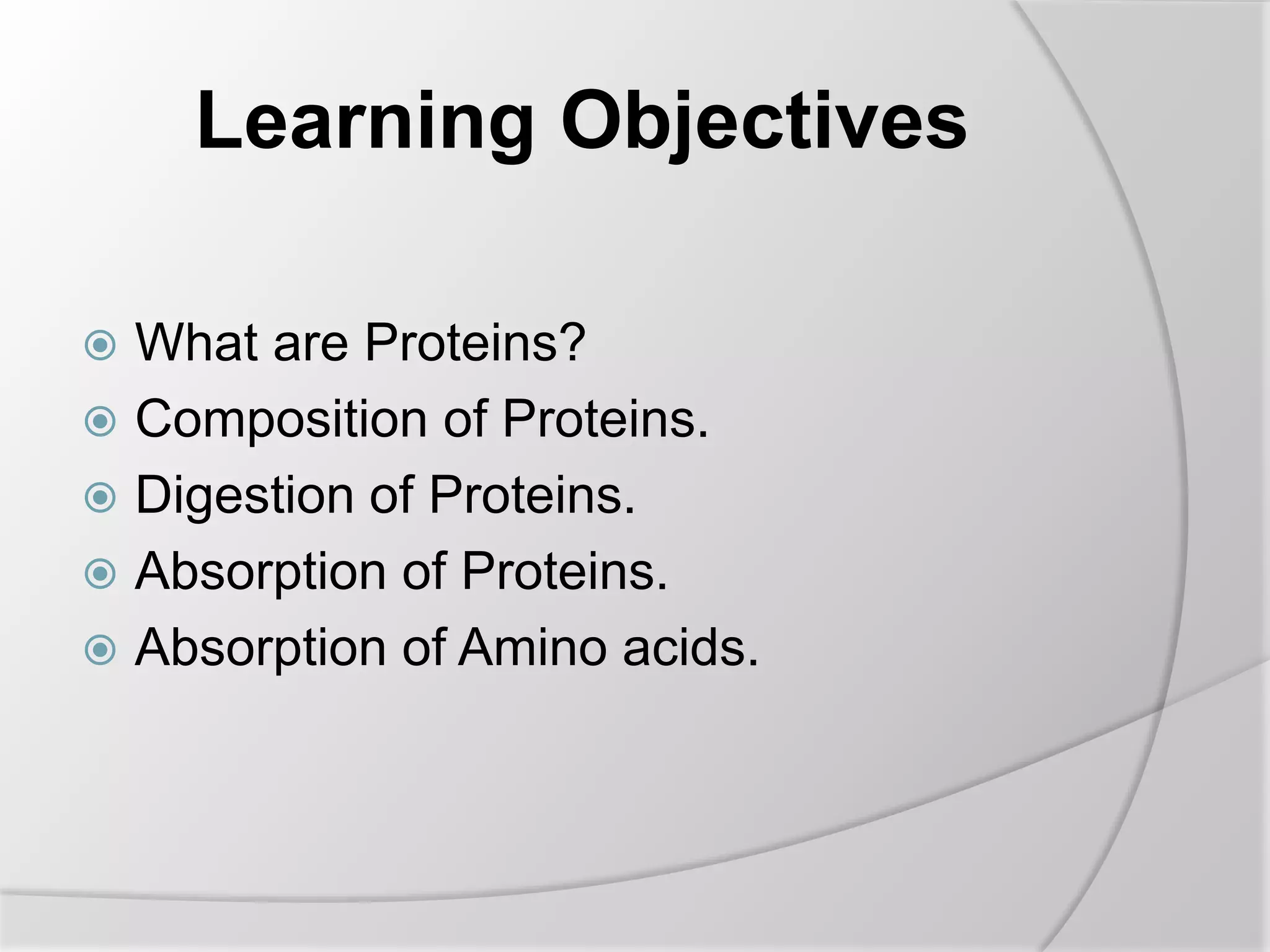 Absorption of proteins ppt | PPTX
