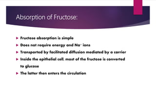Absorption of carbohydrates ppt | PPTX