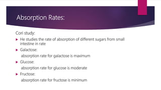 Absorption of carbohydrates ppt | PPTX