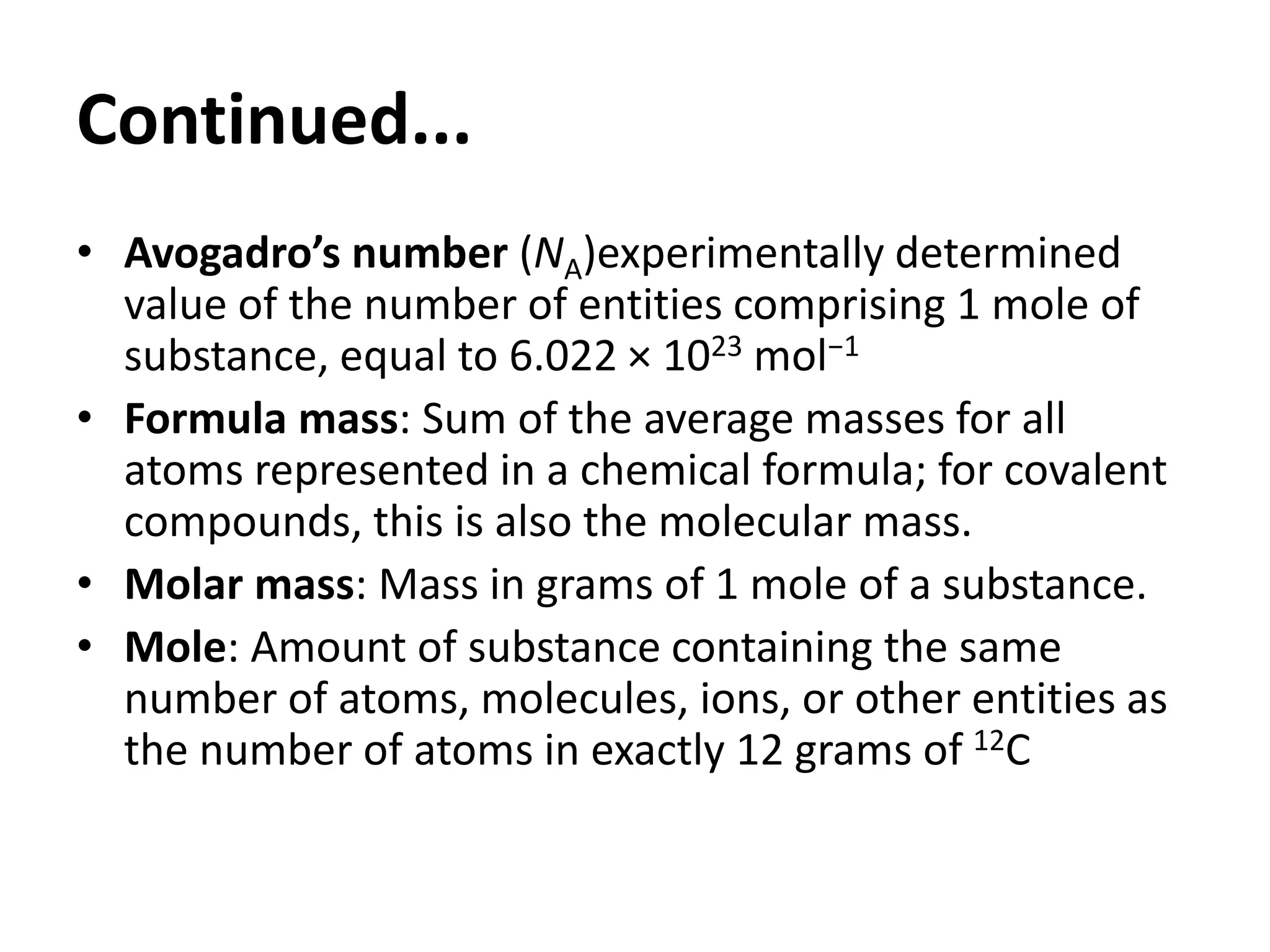 Basic chemistry calculations | PPTX