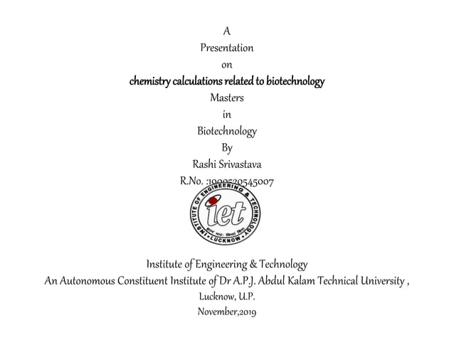 Basic chemistry calculations | PPTX