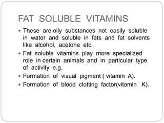 Fat soluble vitamins ppt | PPTX