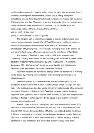 FLUORIDATION BASIS AND ITS EFFECT ON ENAMEL | DOCX