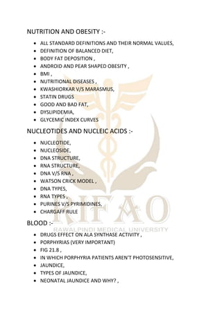 Biochem guideline rmu | PDF