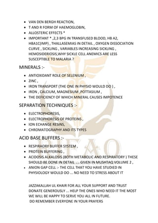 Biochem guideline rmu | PDF