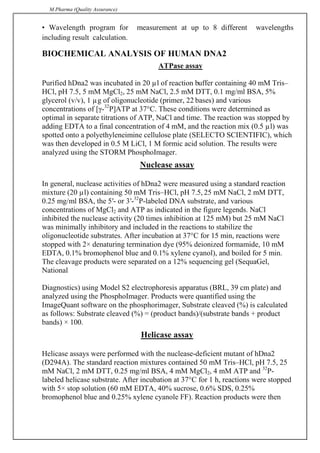 Biochemical analysis techniques | PDF