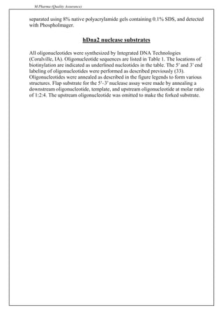 Biochemical analysis techniques | PDF