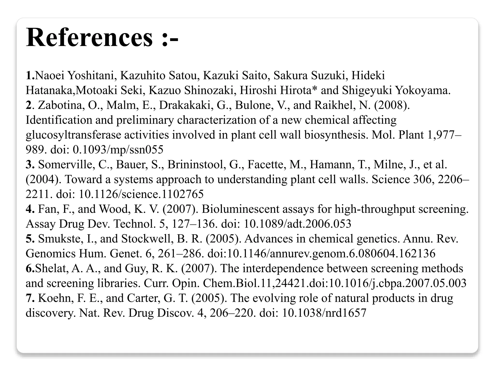 Biochemical and molecular level screening system and their strategies ...