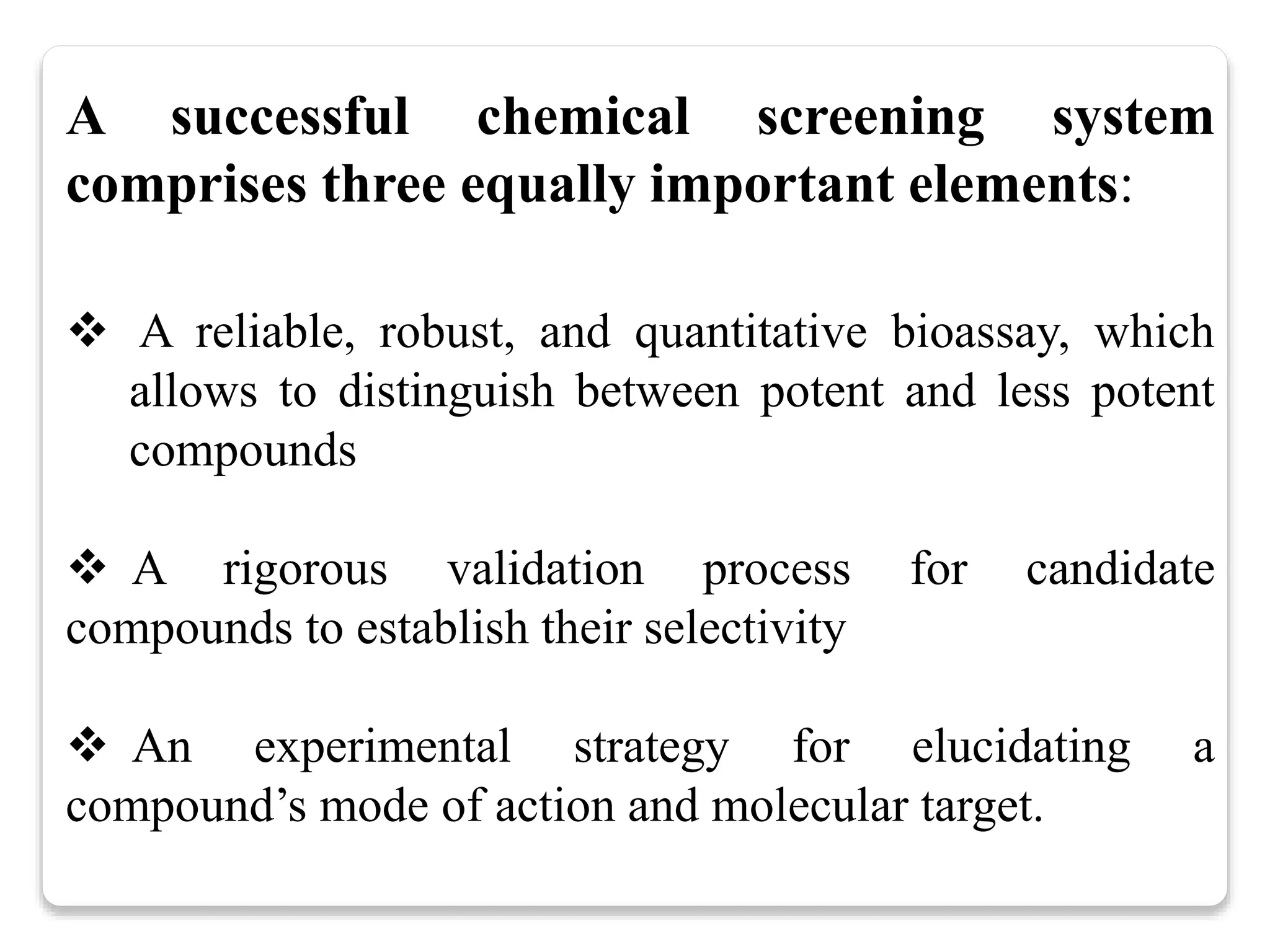 Biochemical and molecular level screening system and their strategies ...