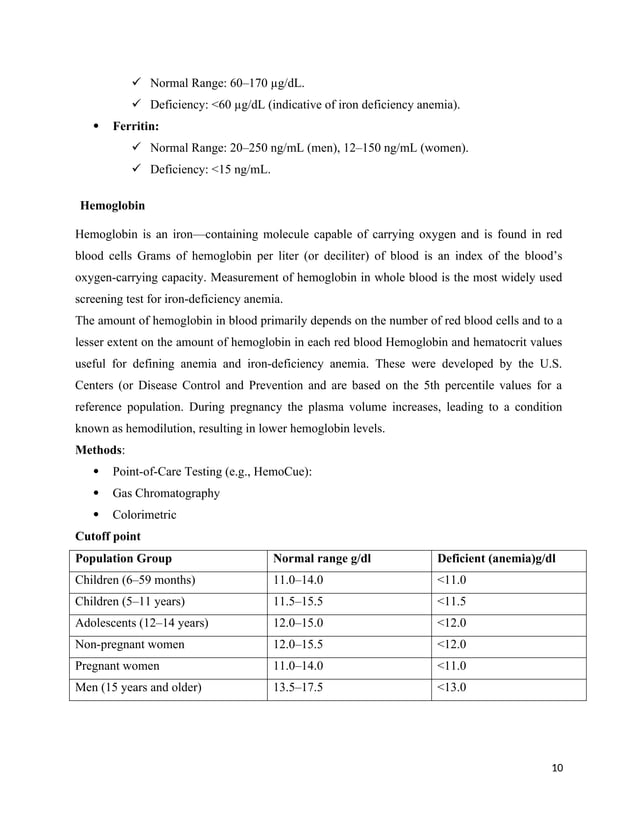 Biochemical assesment of nutritional status docx | PDF