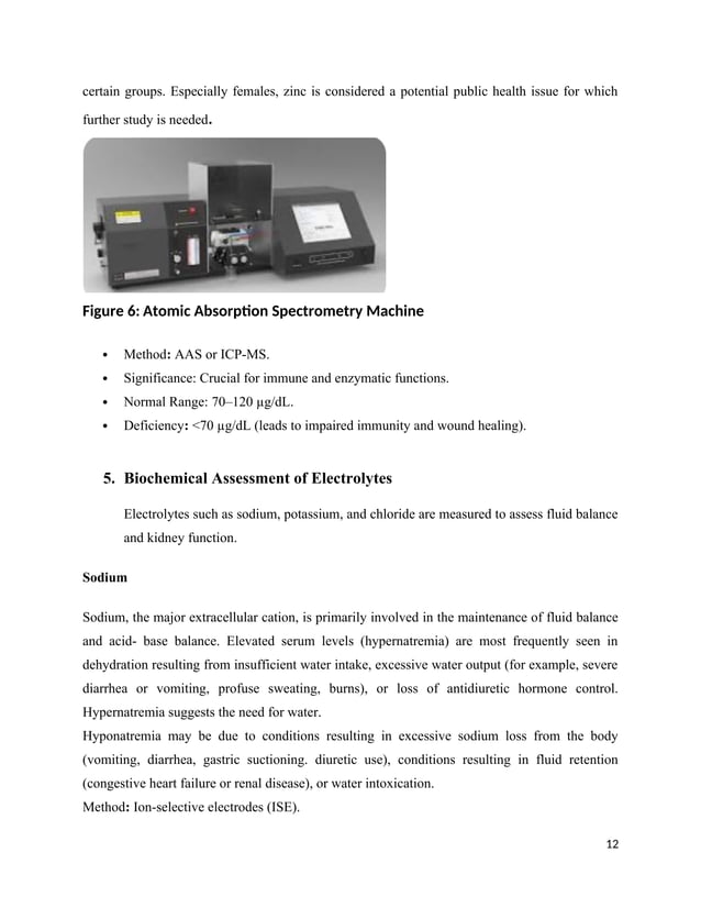 Biochemical assesment of nutritional status docx | PDF