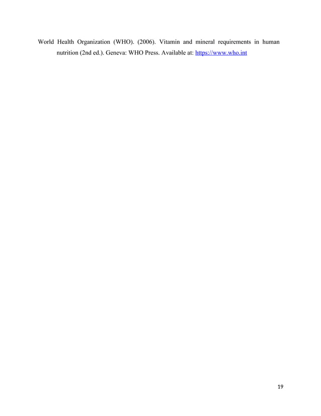 Biochemical assesment of nutritional status docx | PDF