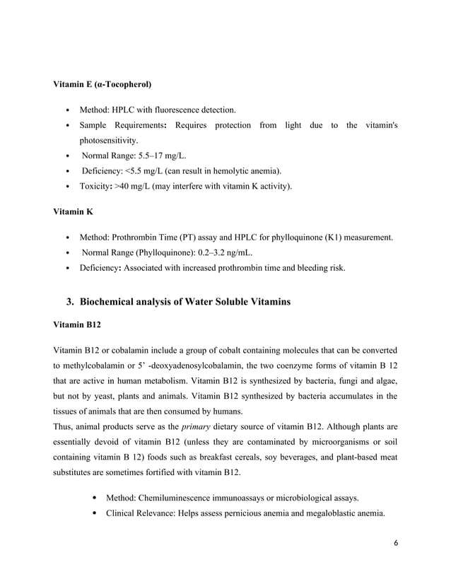 Biochemical assesment of nutritional status docx | PDF