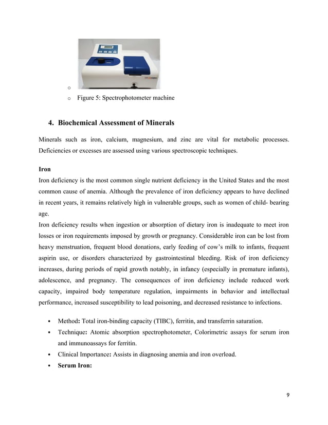 Biochemical assesment of nutritional status docx | PDF