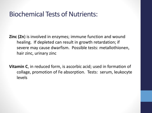 Biochemical Assessment PowerPoint | PPTX