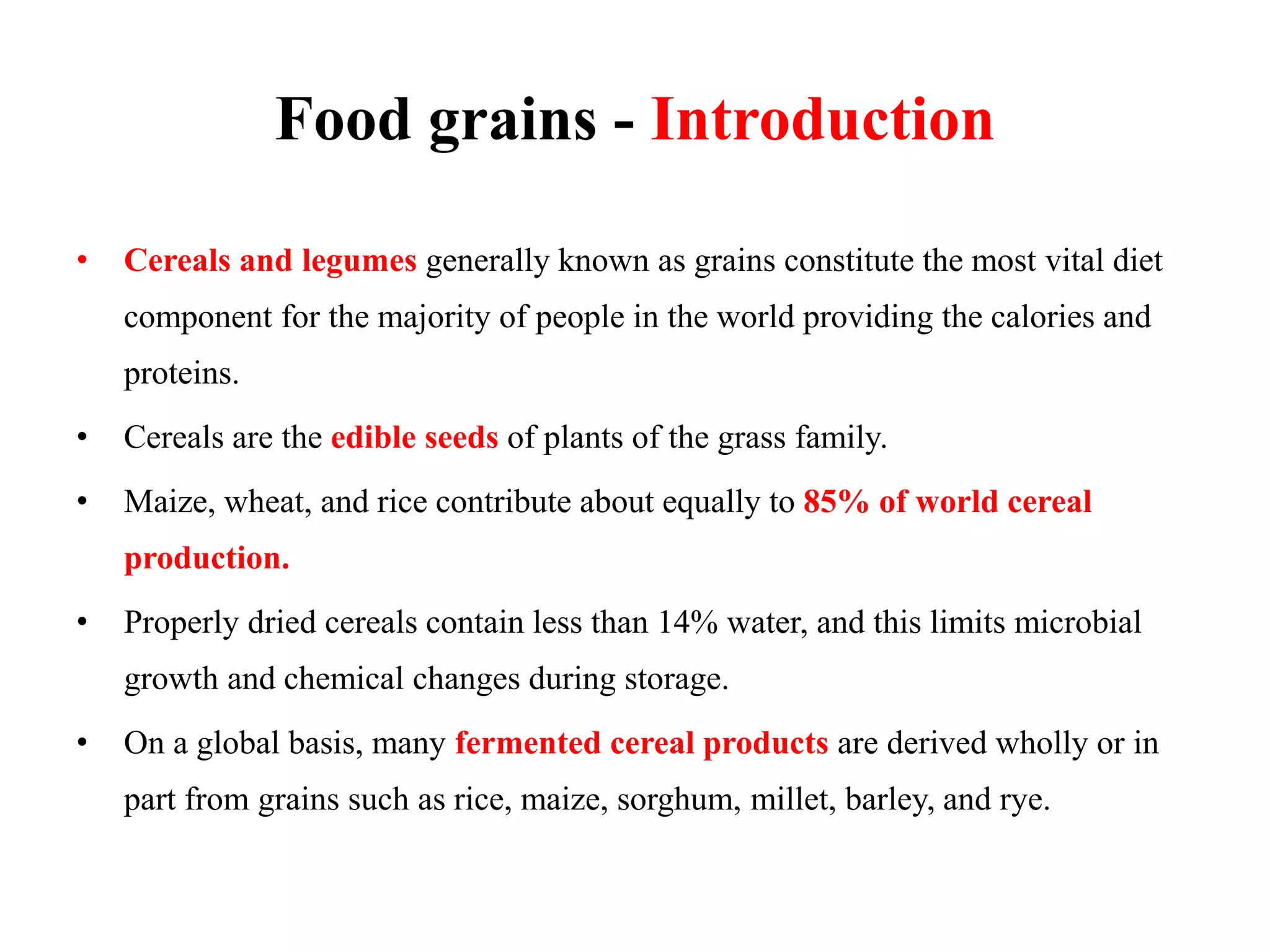 Biochemical changes in food grains | PPTX