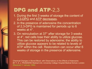 Biochemical changes in stored blood | PPT