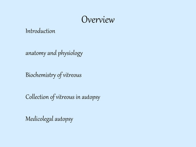 Biochemical changes of vitreous humour | PPTX