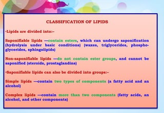 Biochemical concept of lipids | PPTX