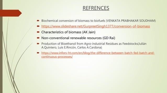 Biochemical conversion process of biomass | PPTX