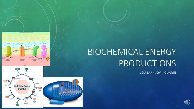 Biochemical energy production BIOCHEM.pptx | Biological Sciences | Science