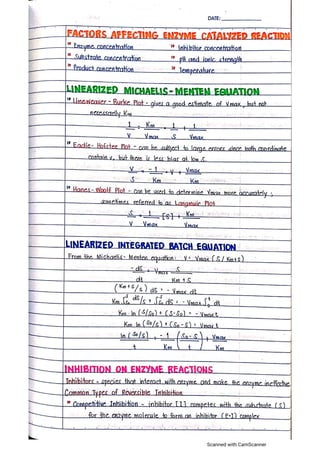 Biochemical Engineering Reviewer - Chem Eng | PDF