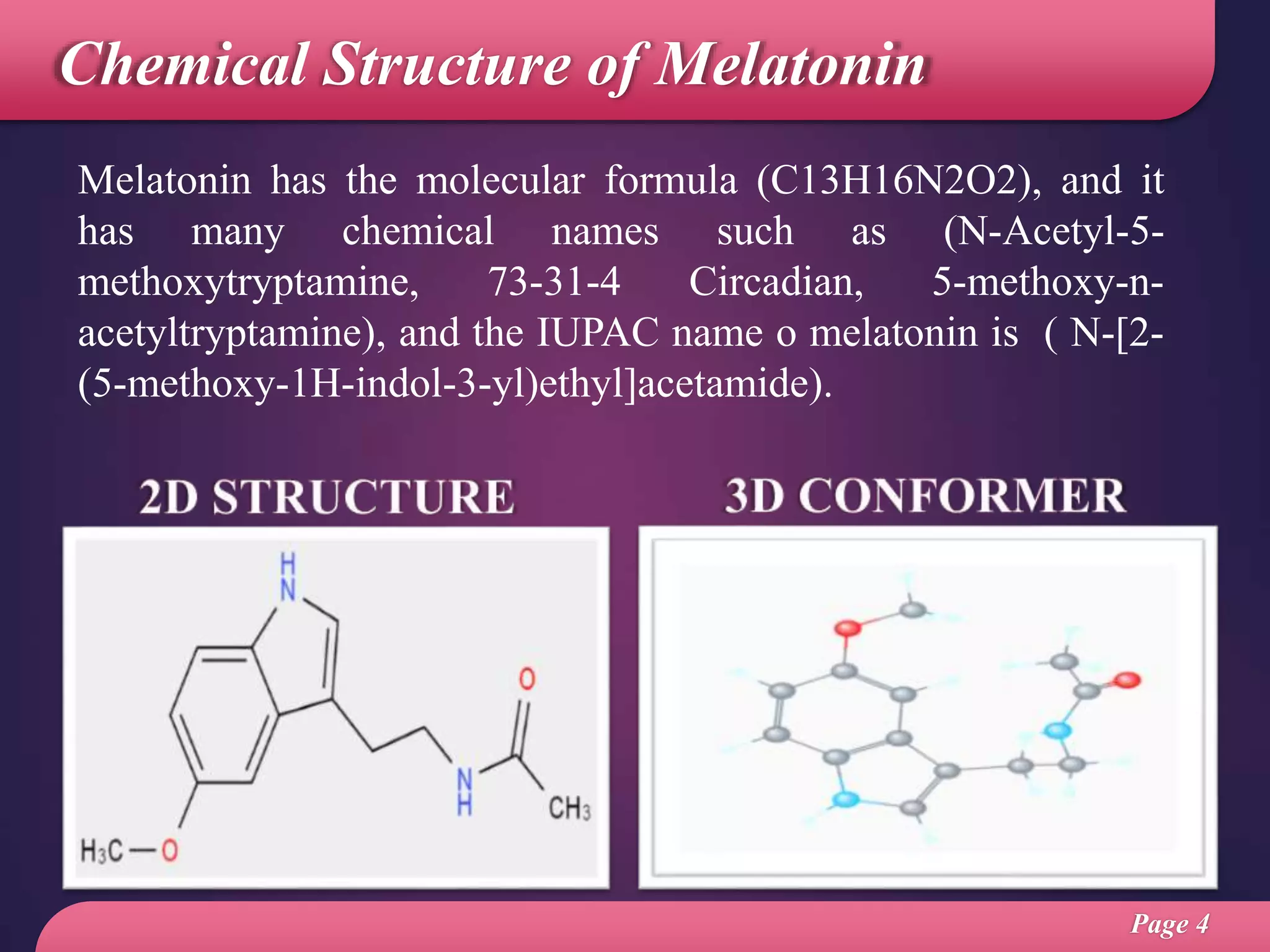 Biochemical function of melatonin | PPTX