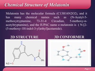 Biochemical function of melatonin | PPTX