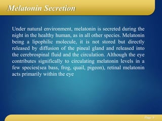 Biochemical function of melatonin | PPT
