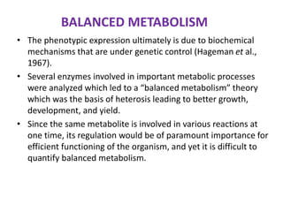 Biochemical basis of heterosis | PPTX