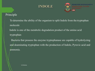 Biochemical test for identification of Bacteria | PPTX