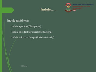 Biochemical test for identification of Bacteria | PPTX