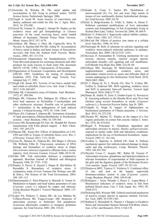 Biochemical Markers of Oxidative Stress in Brain of Zebrafish Danio ...