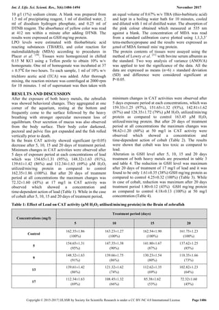 Biochemical Markers of Oxidative Stress in Brain of Zebrafish Danio ...