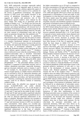 Biochemical Markers of Oxidative Stress in Brain of Zebrafish Danio ...