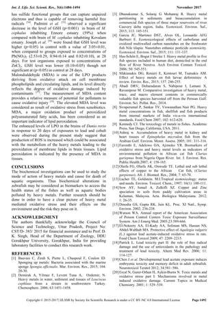 Biochemical Markers of Oxidative Stress in Brain of Zebrafish Danio ...