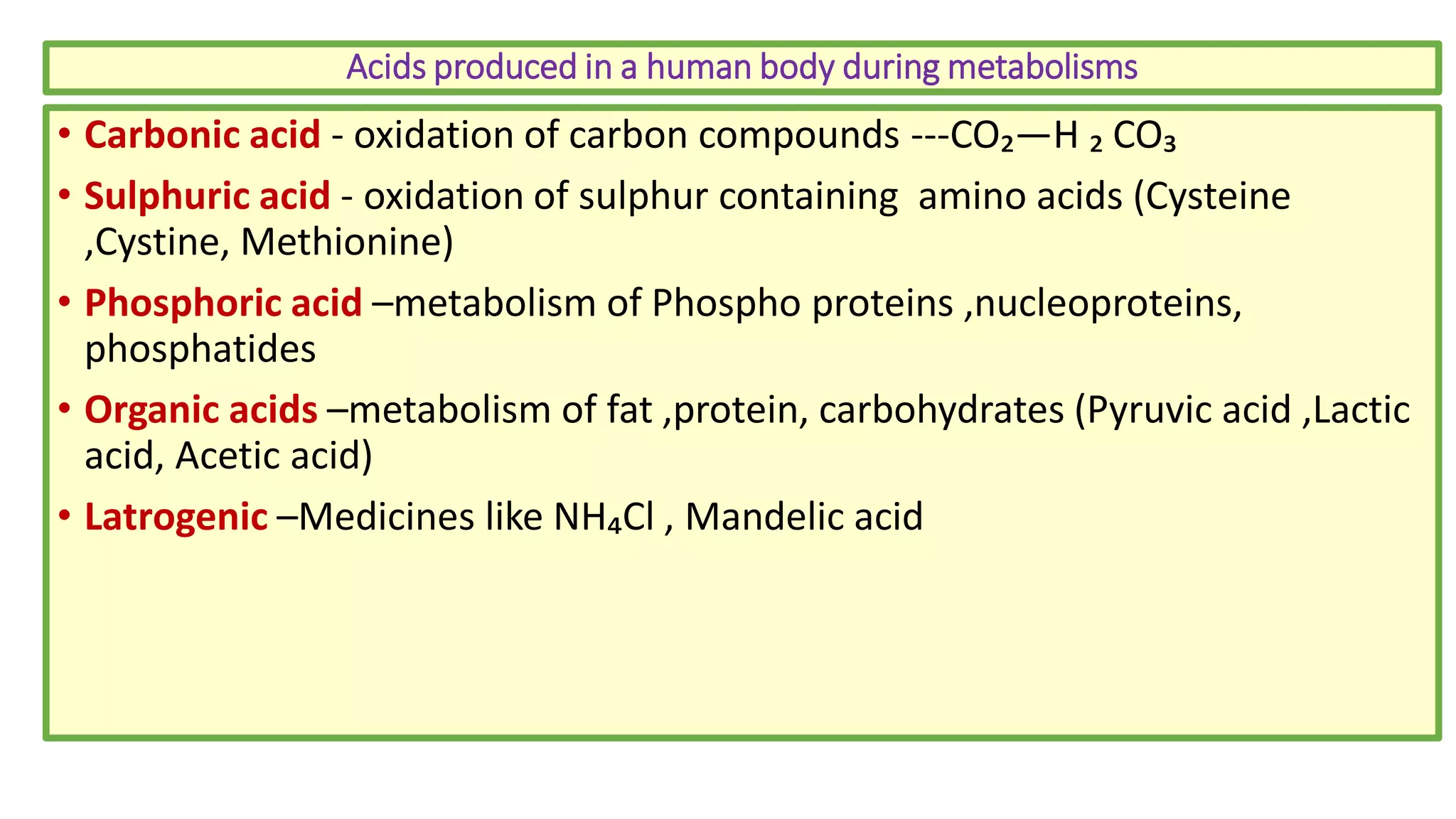 Biochemical mechanismsof acid base balance and acid base disorders | PDF