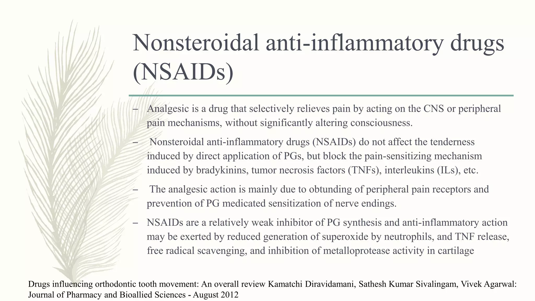 Biochemical and pharmacological mediators of orthodontic tooth movement ...