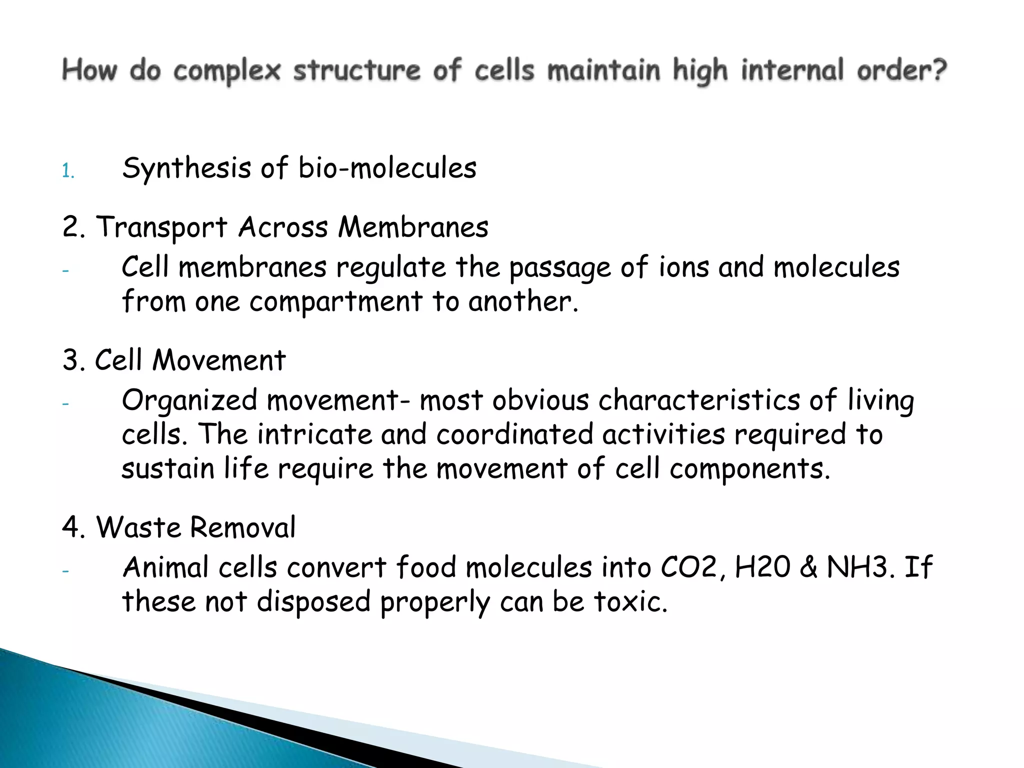 Biochemical organization of the cell | PPTX