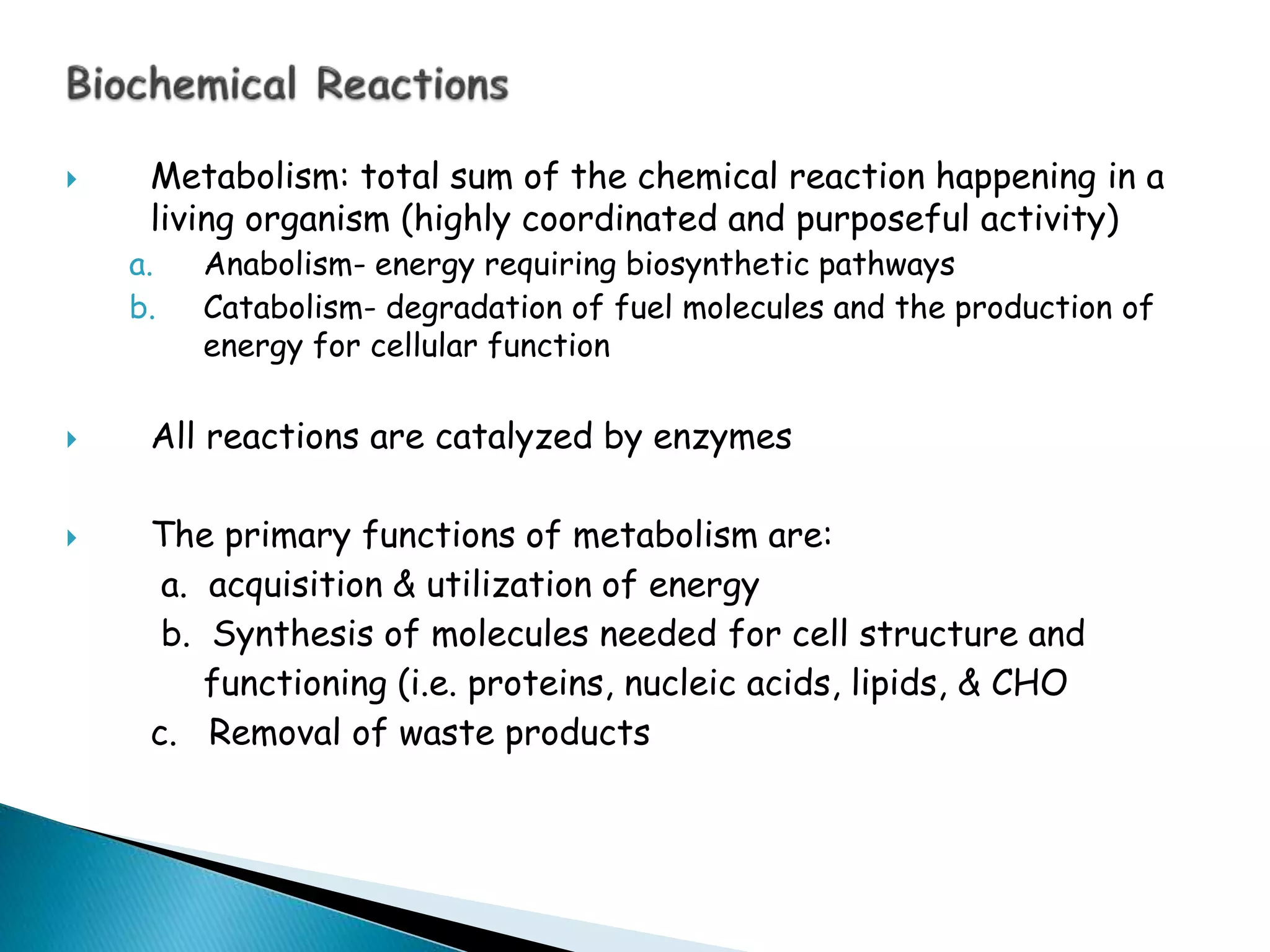 Biochemical organization of the cell | PPTX