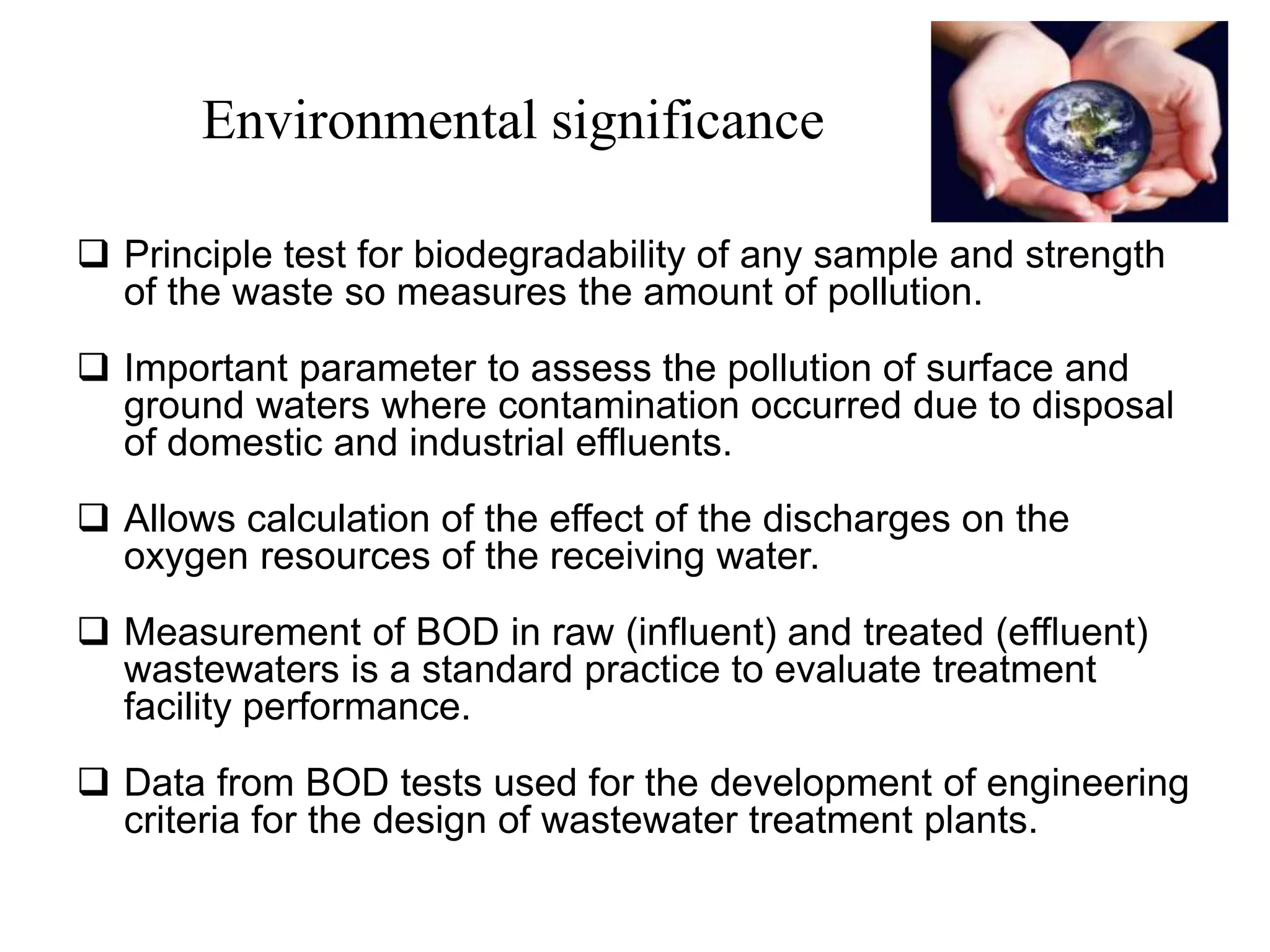 Biochemical oxygen demand | PPTX