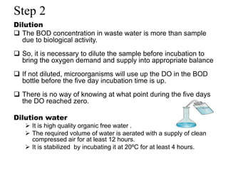 Biochemical oxygen demand | PPTX